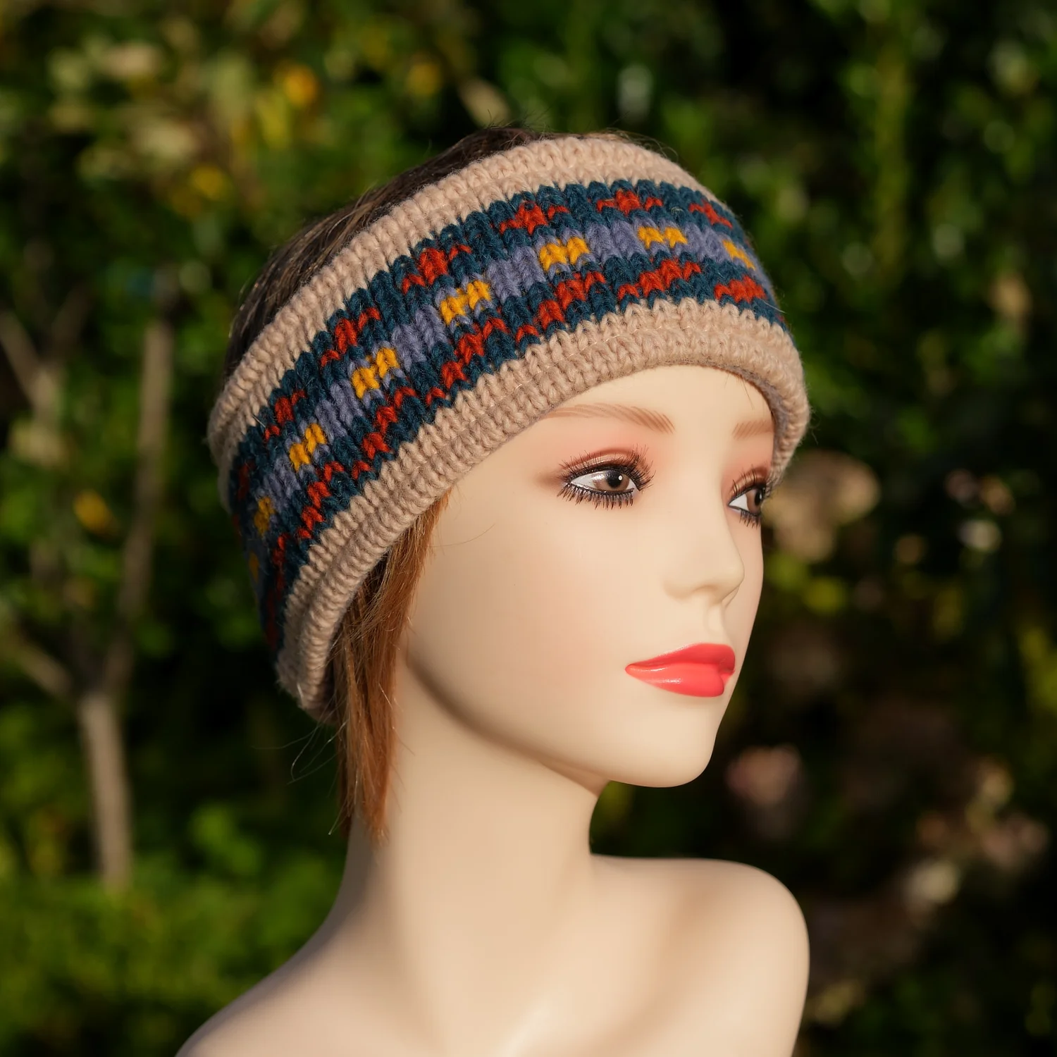 Pure Wool Hand Knitted Headband and Ear Warmer HB064 - Cosy Life Ireland